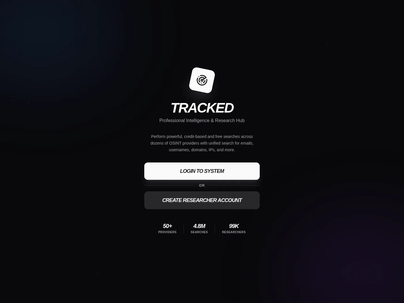 Tracked OSINT Dashboard