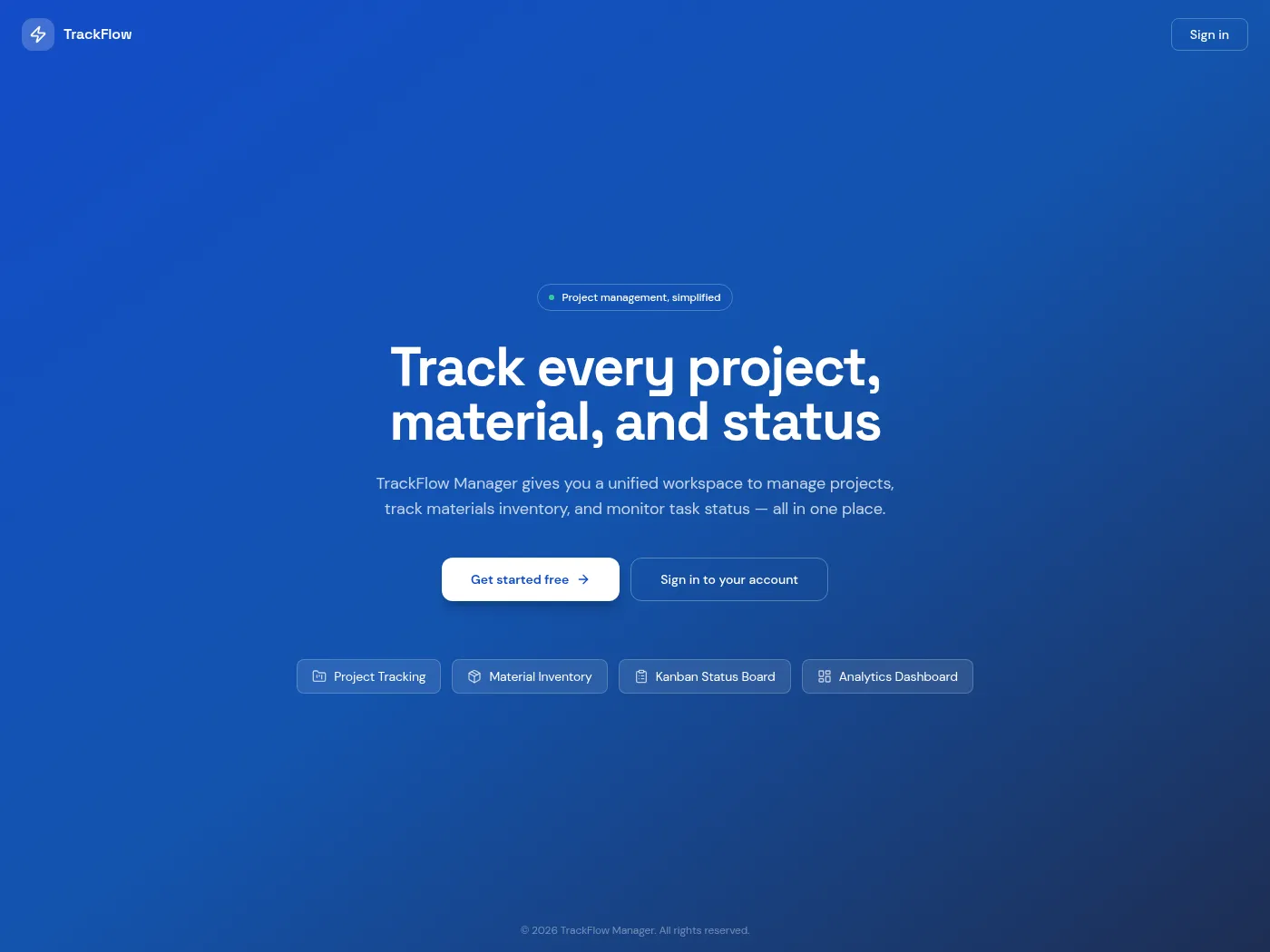TrackFlow Manager