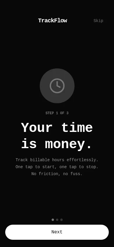 TrackFlow Freelancer Timer