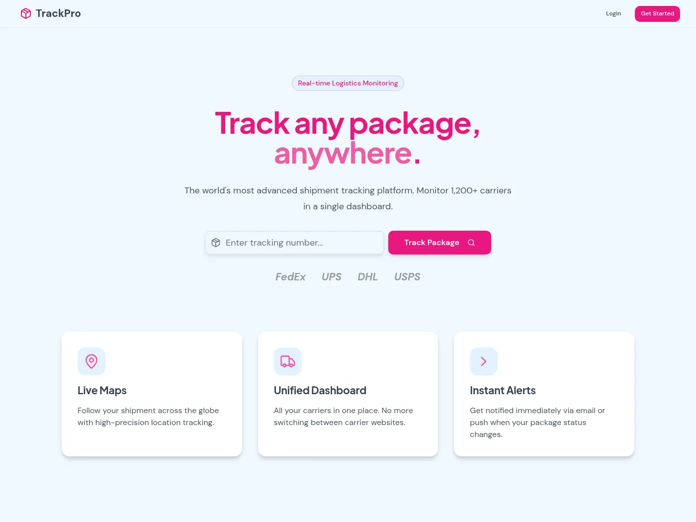 TrackPro Web App