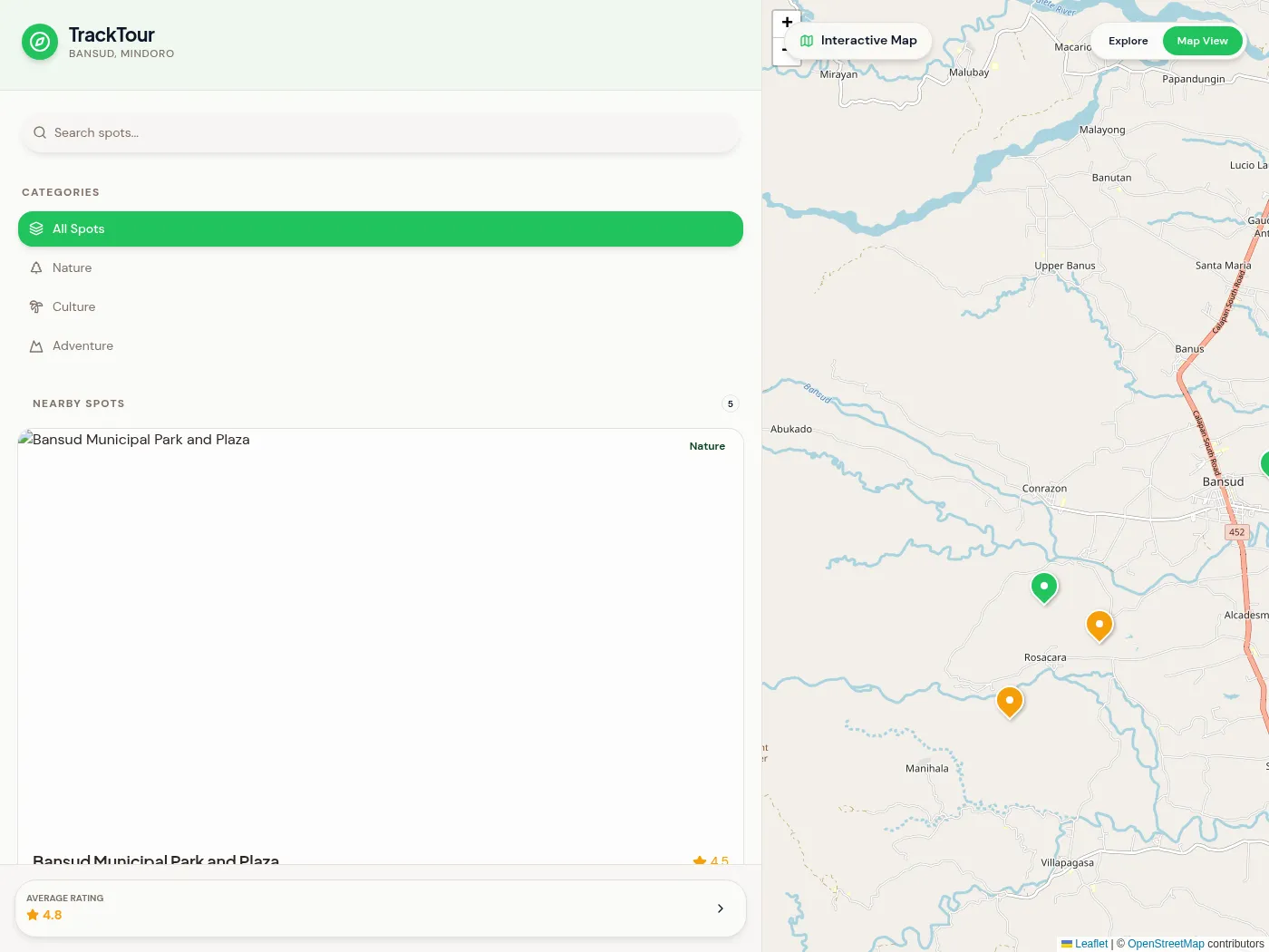 TrackTour Geomapping App