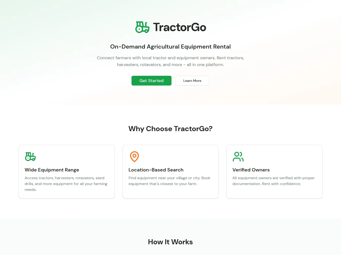 TractorGo Rental Platform