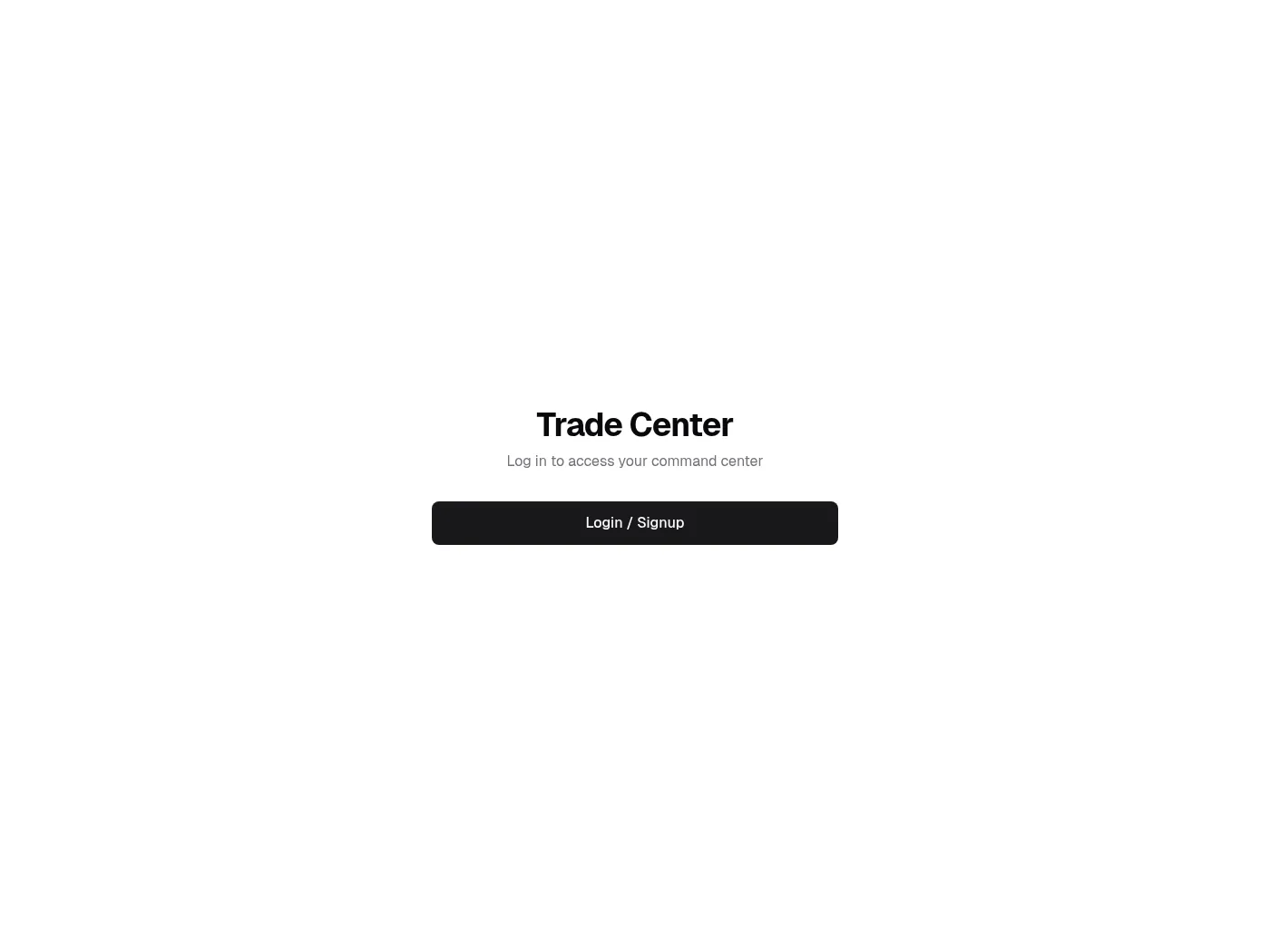 Trade Command Center