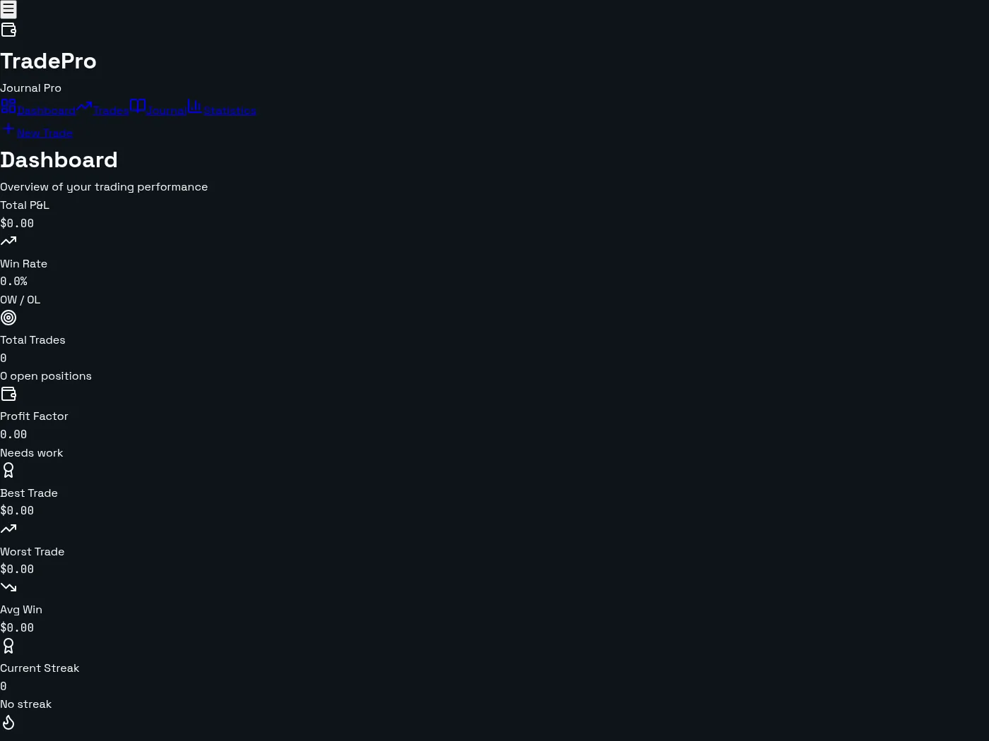 TradePro Journal