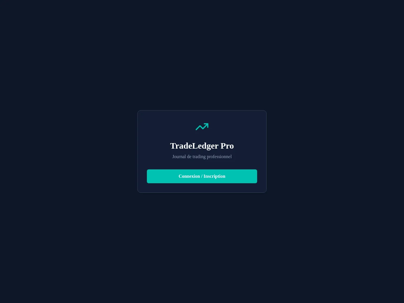 TradeLedger Pro Journal