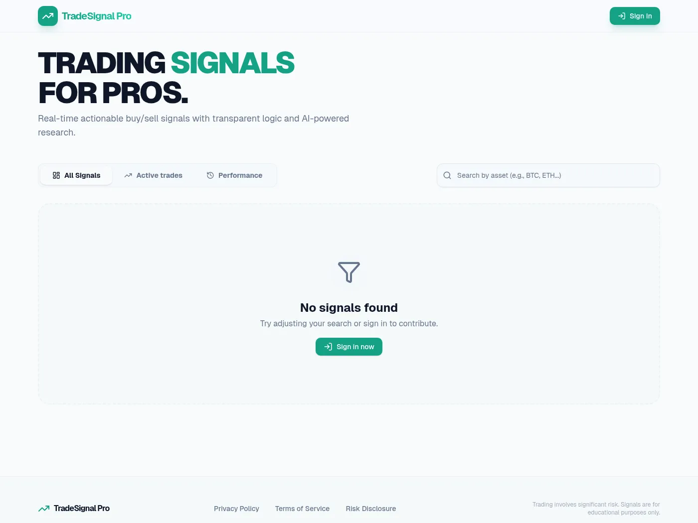 TradeSignal Pro
