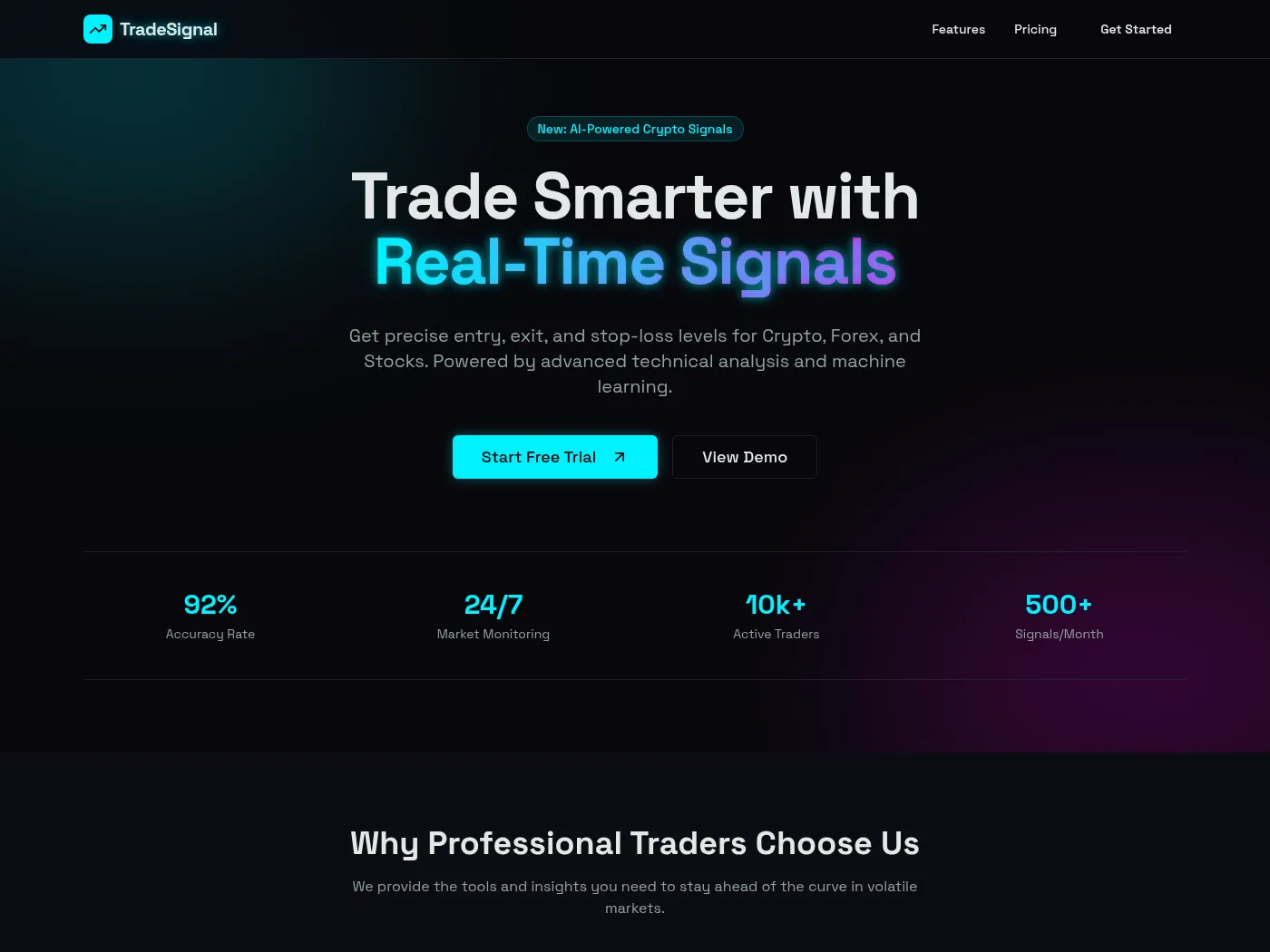 TradeSignal Web App