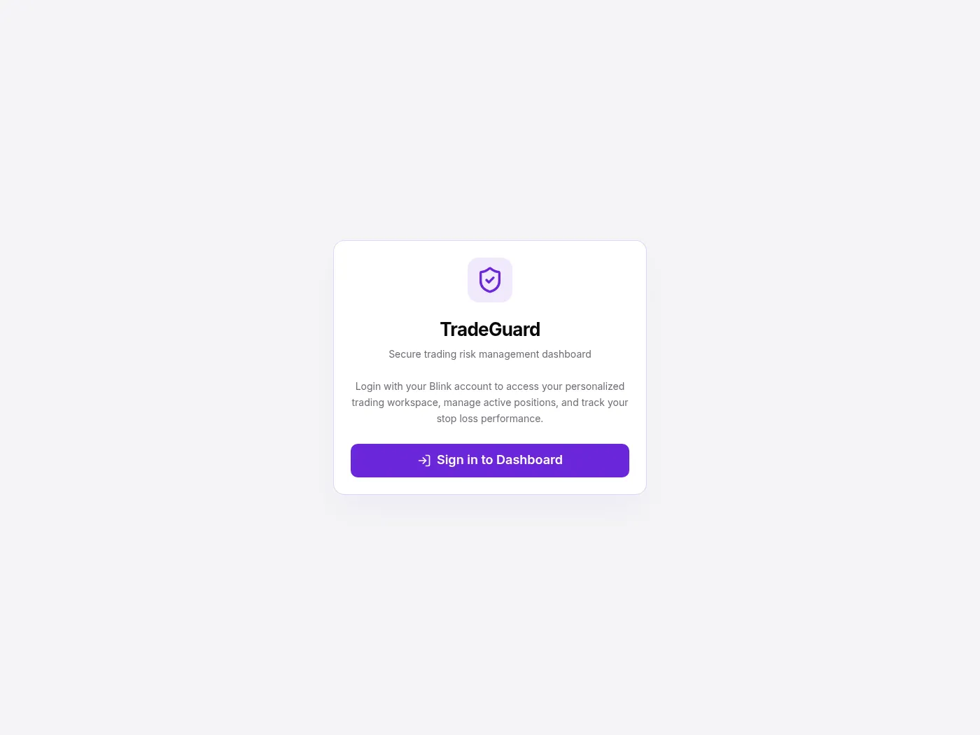 TradeGuard Dashboard