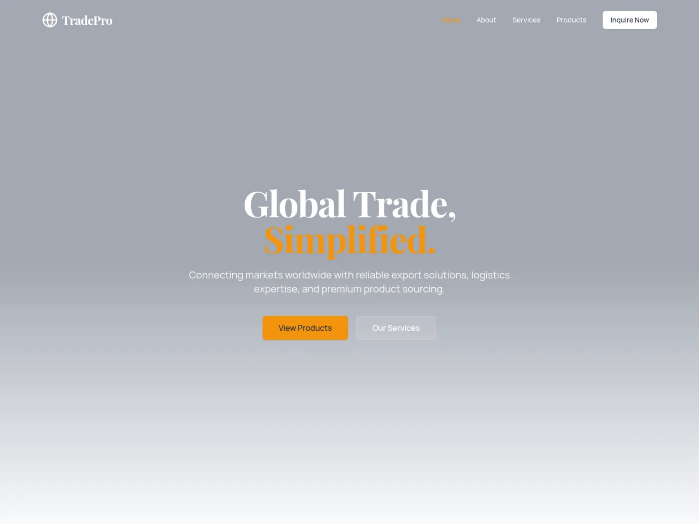 TradePro Export Website