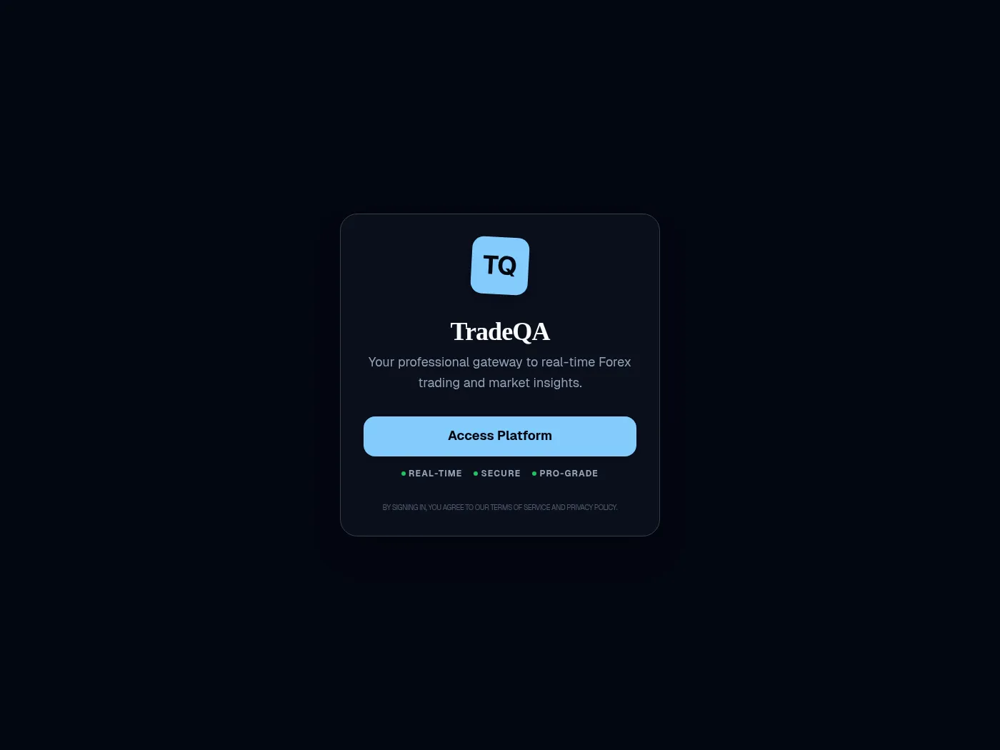 TradeQA Forex Platform