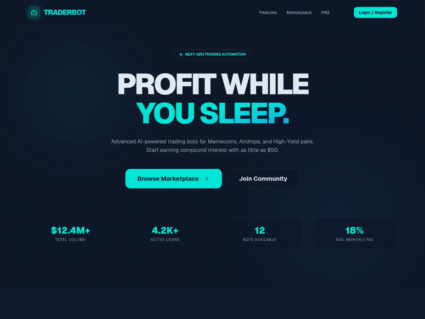 TraderBot Marketplace