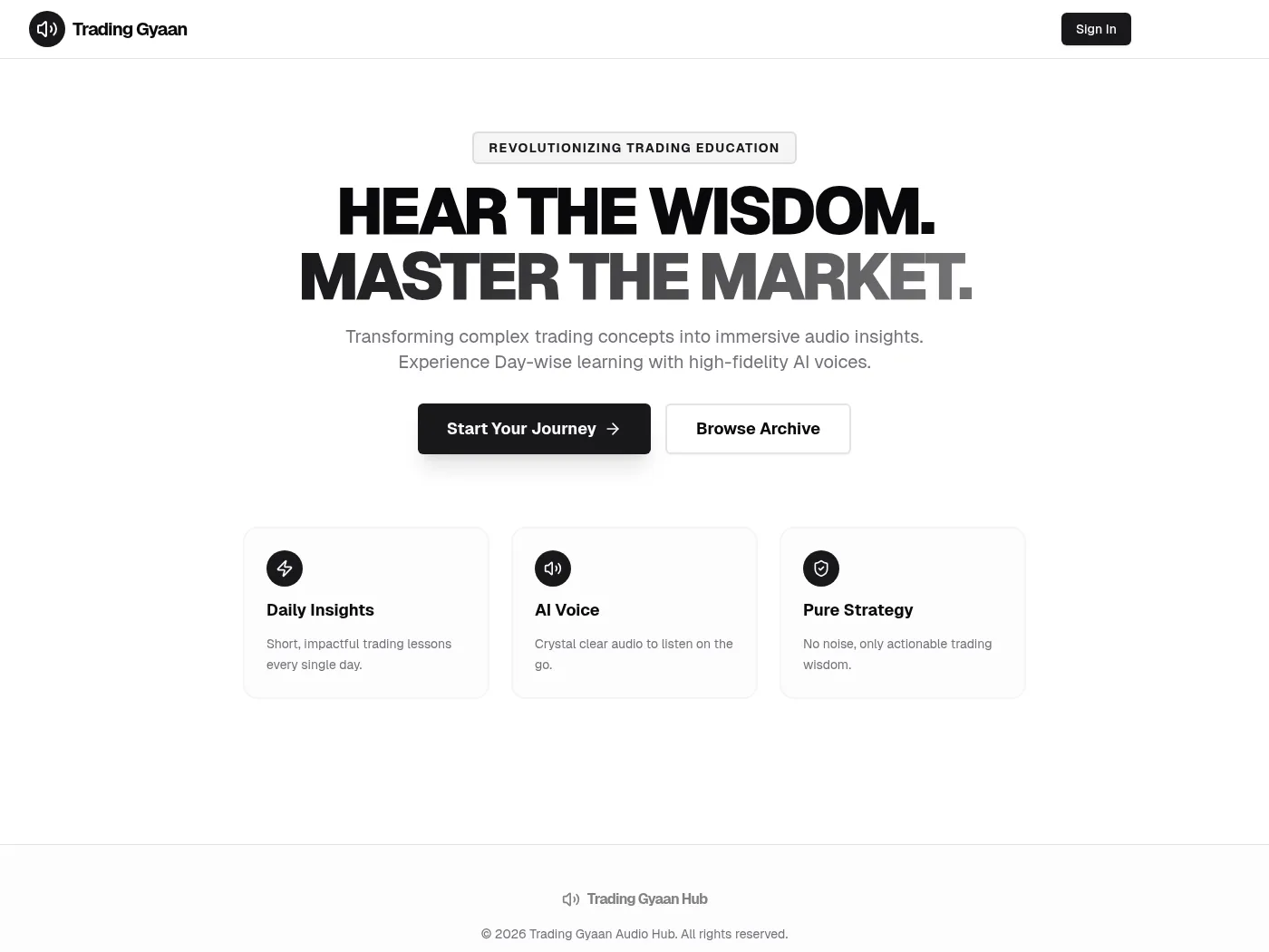 Trading Gyaan Audio Hub