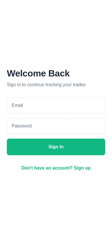 TradeTrack Mobile Journal