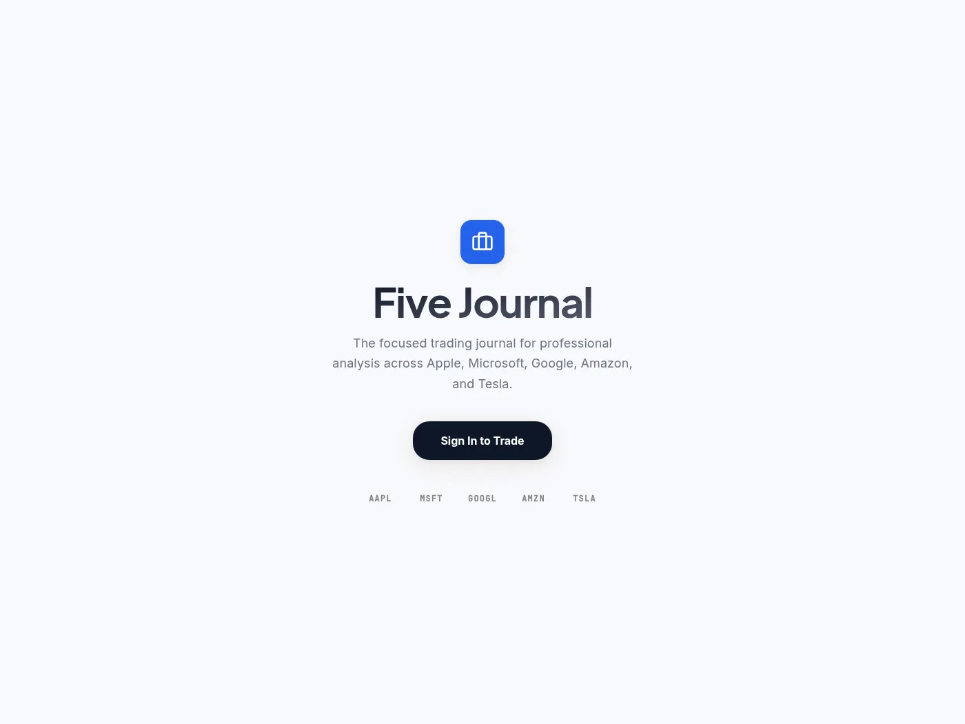 Five Company Trading Journal