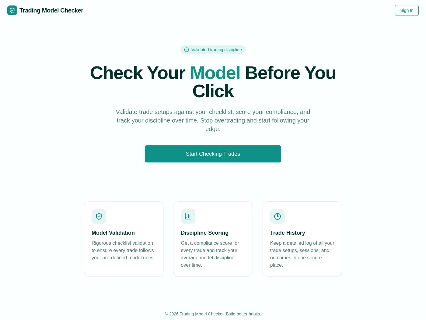 Trading Model Checker