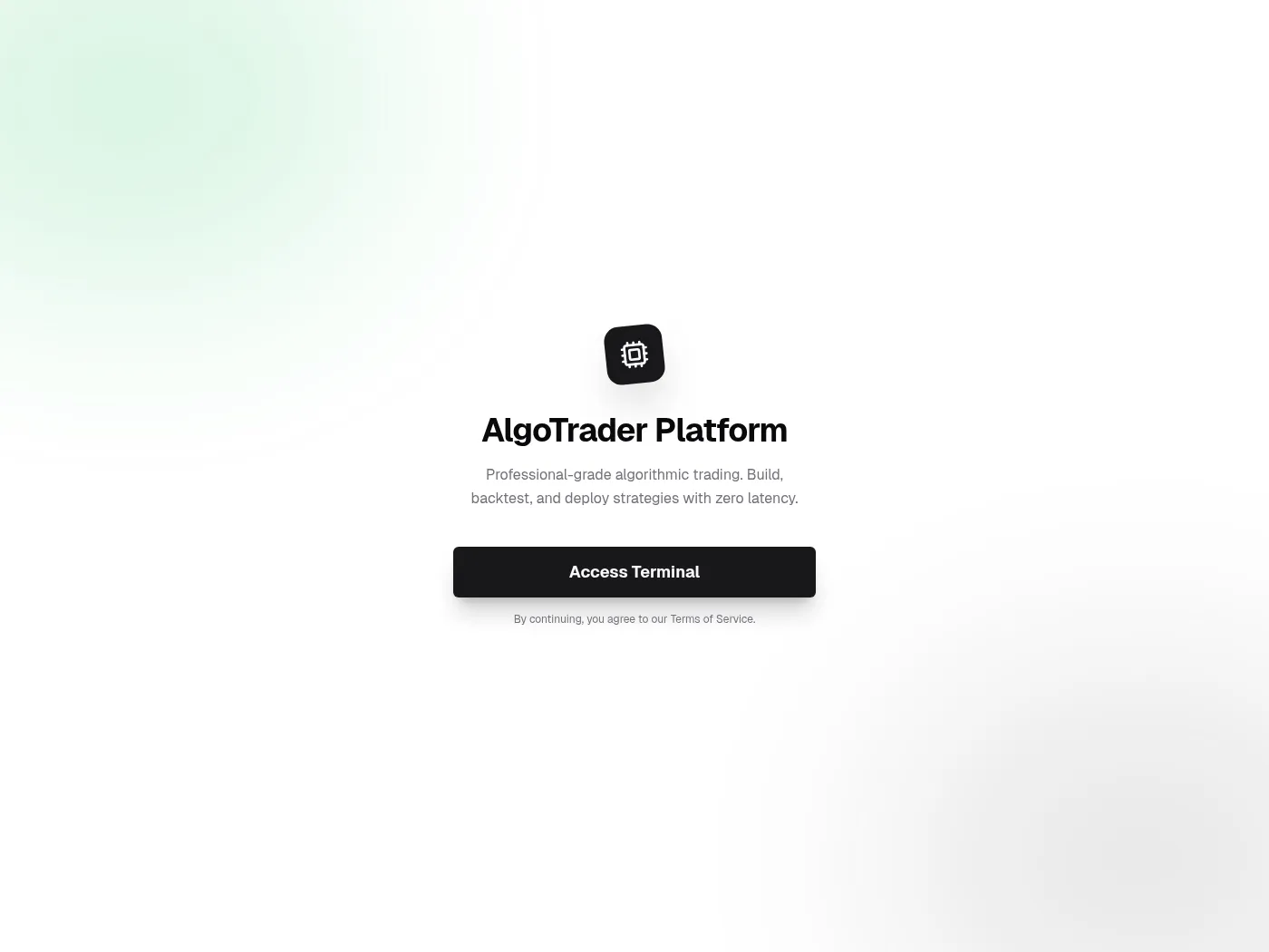 AlgoTrader Platform