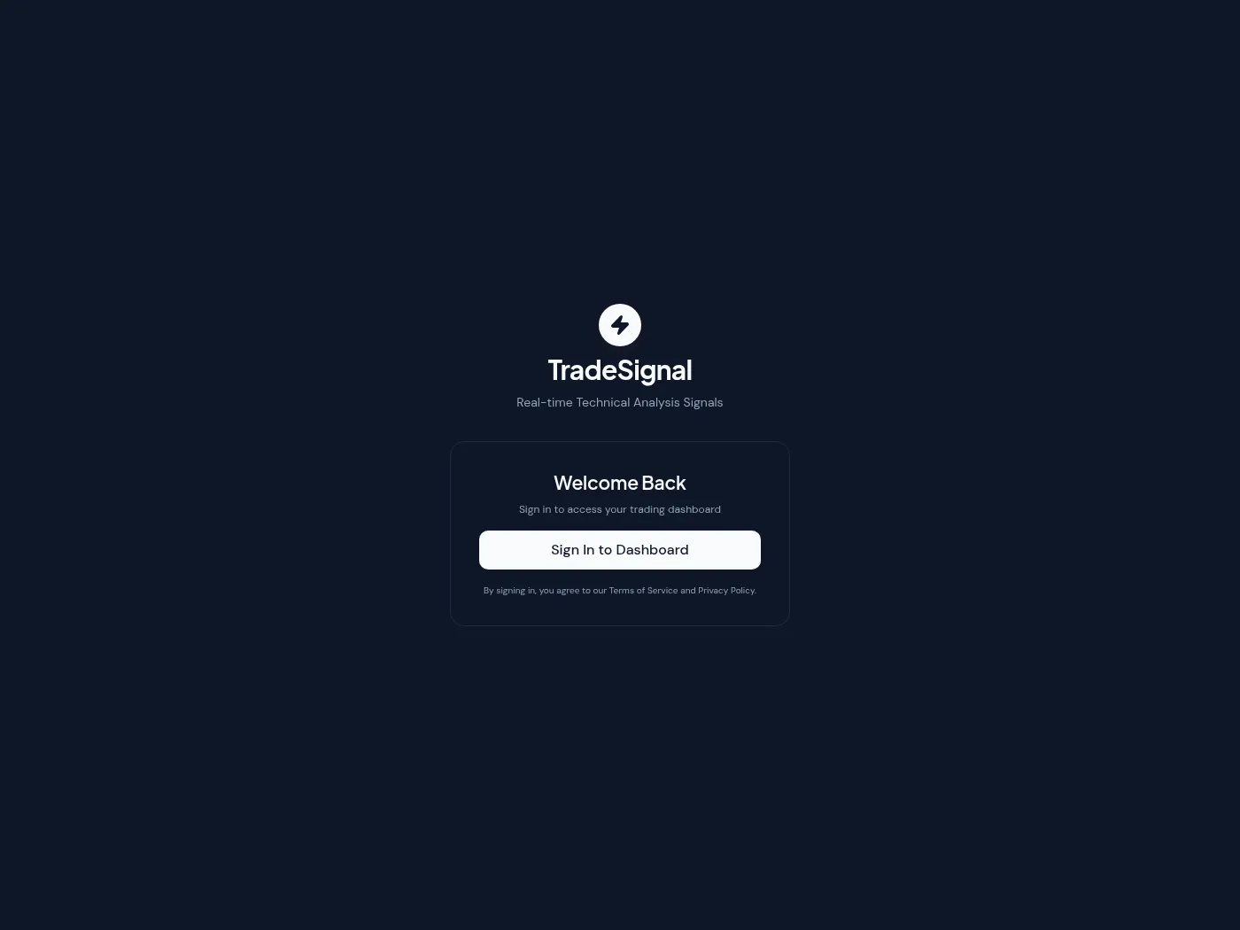 TradeSignal Bot Dashboard