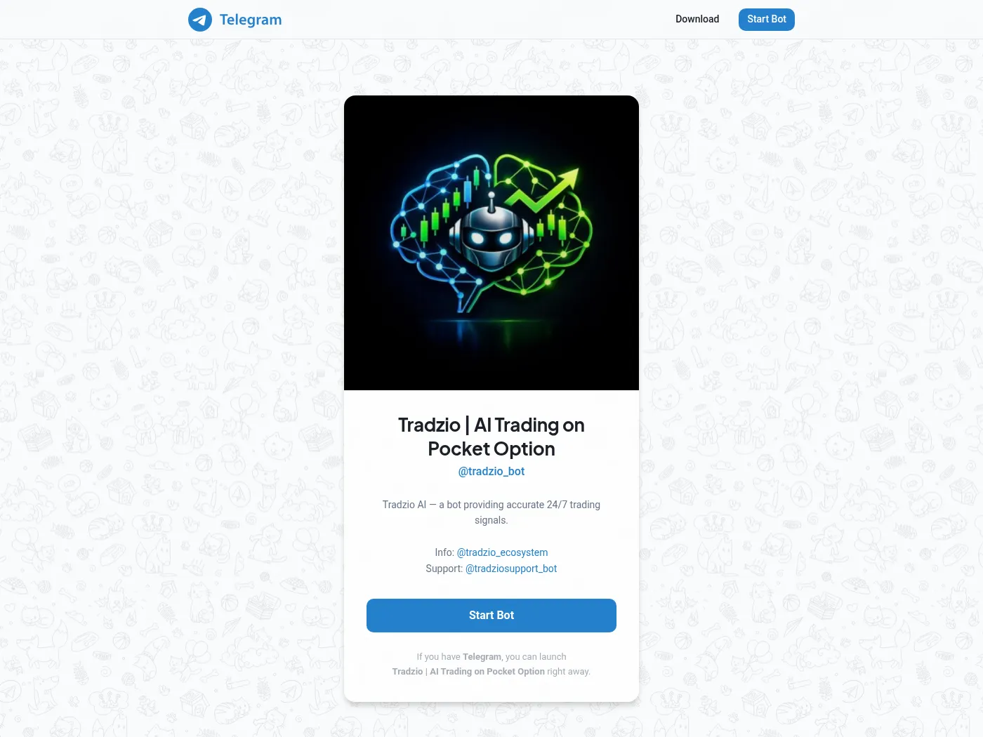 Tradzio Bot Web Clone