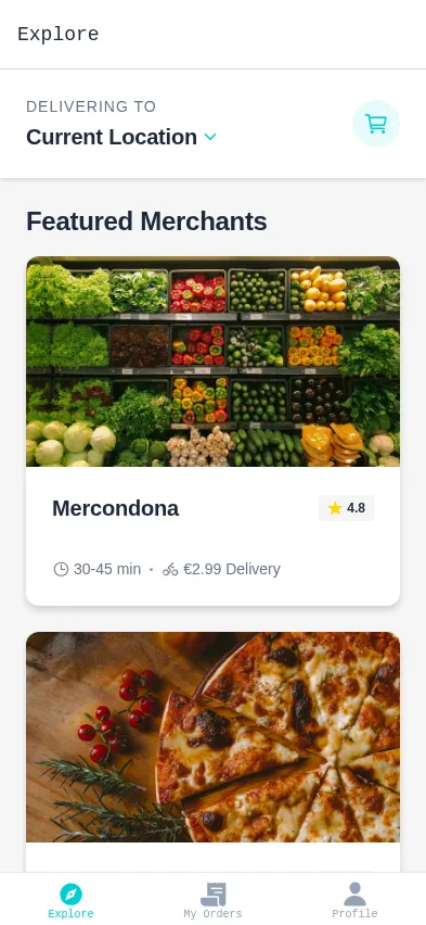 Tráeme Food Delivery App