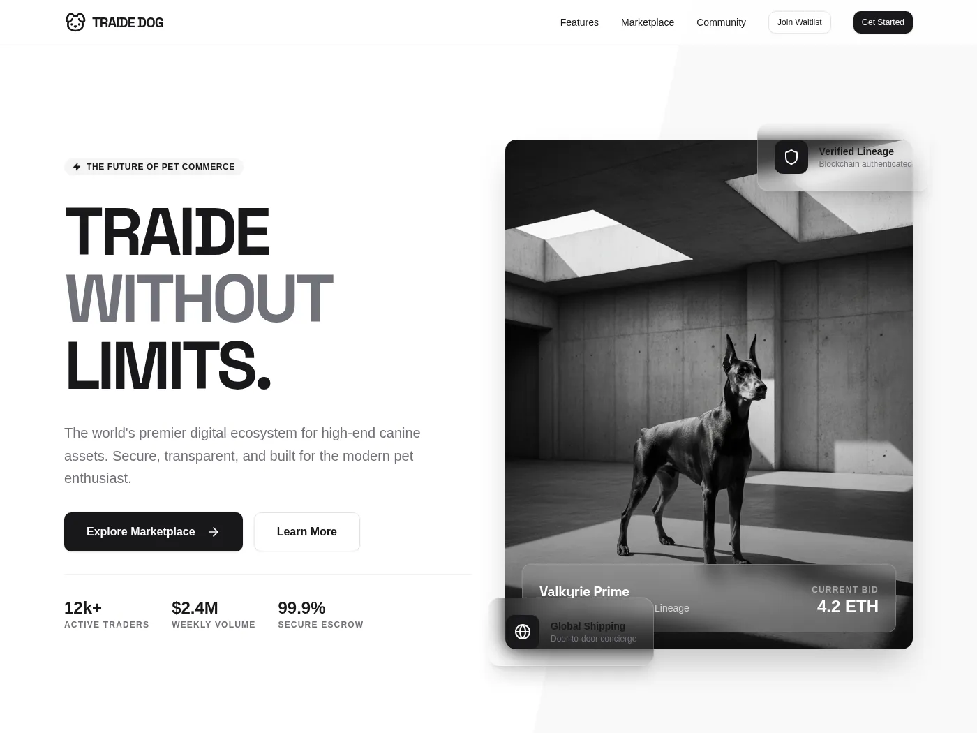 Traide Dog Website
