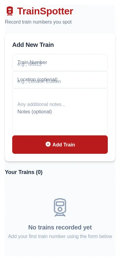 TrainSpotter App