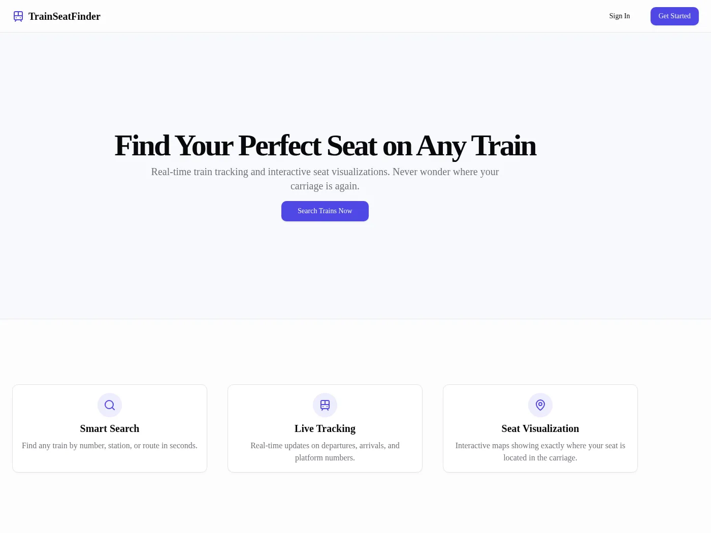 Train Seat Finder