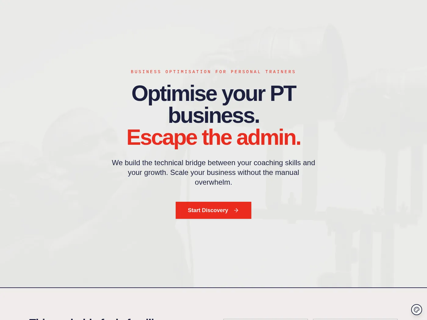 Trainer Ease Landing Page