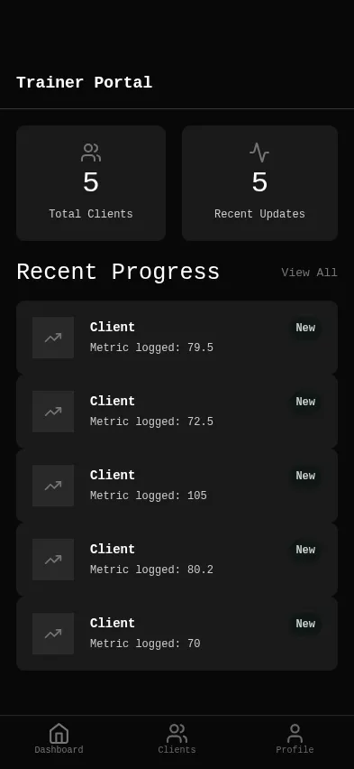 Trainer Portal Mobile