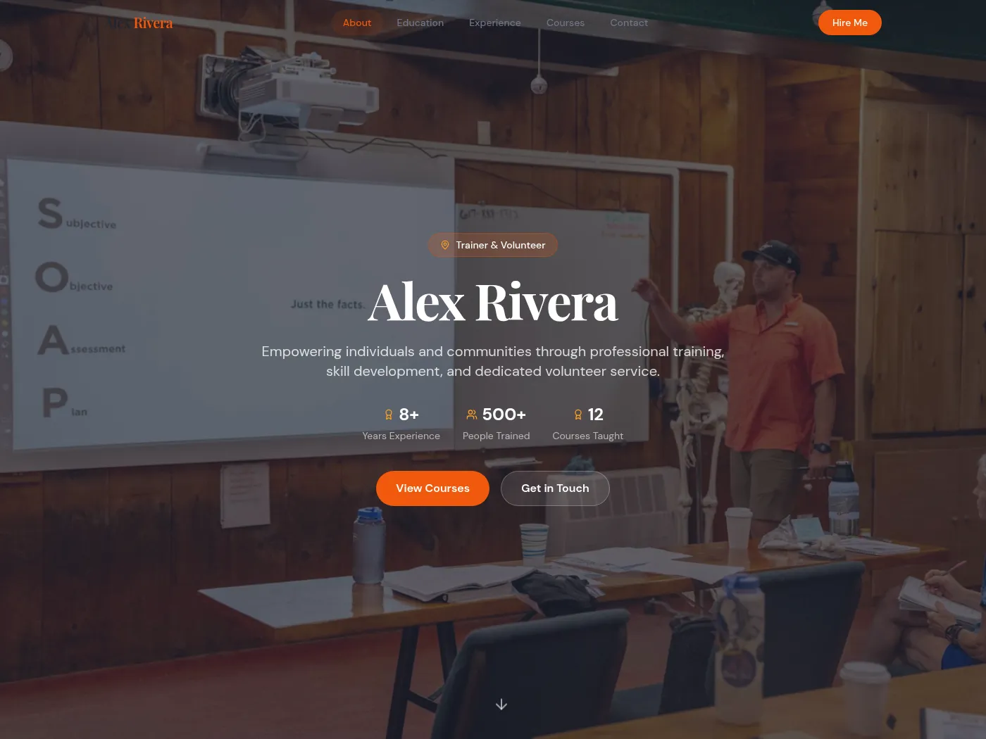 Trainer Portfolio Site