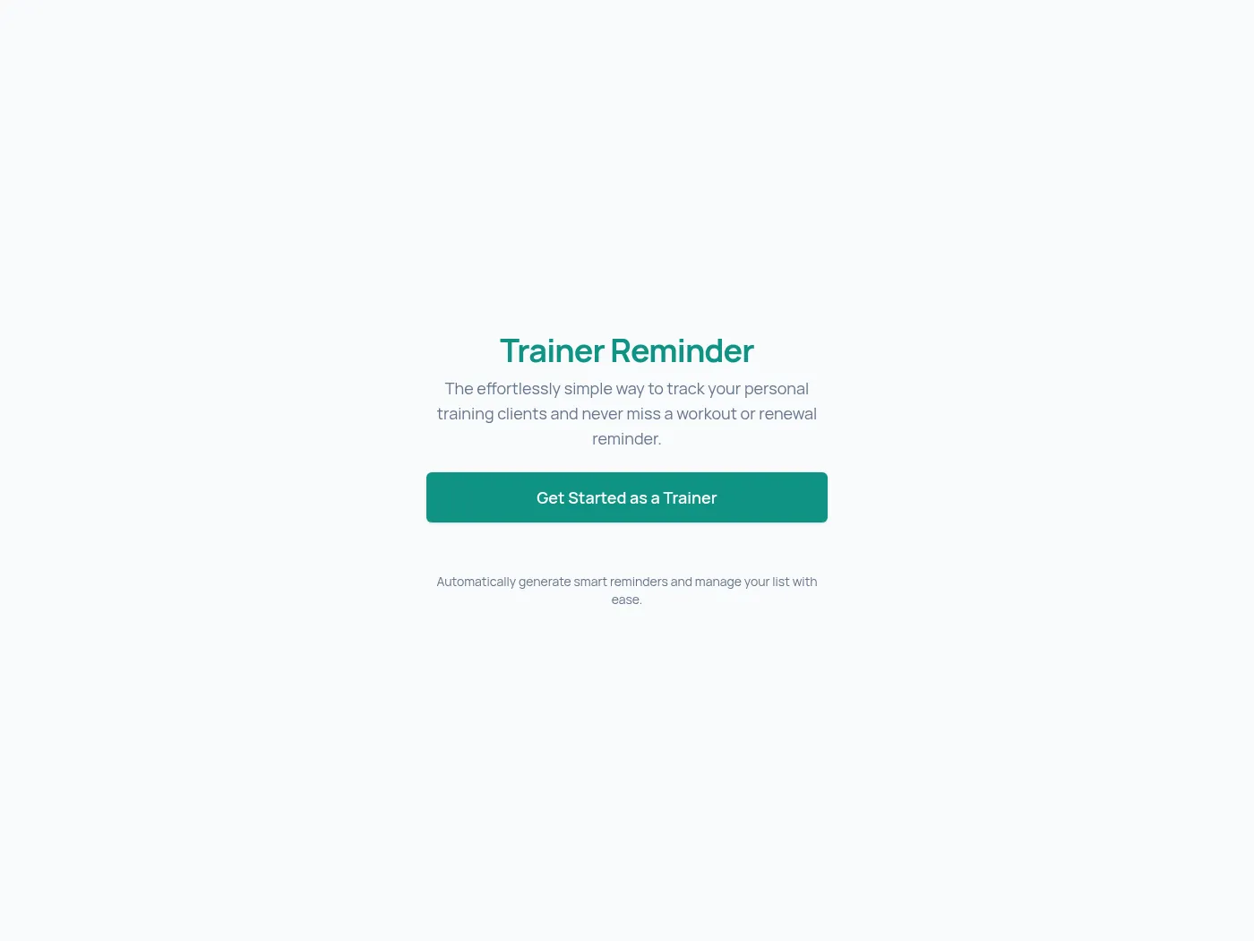 Trainer Reminder Dashboard