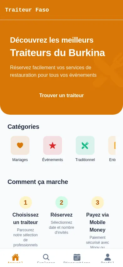 Traiteur Faso Connect