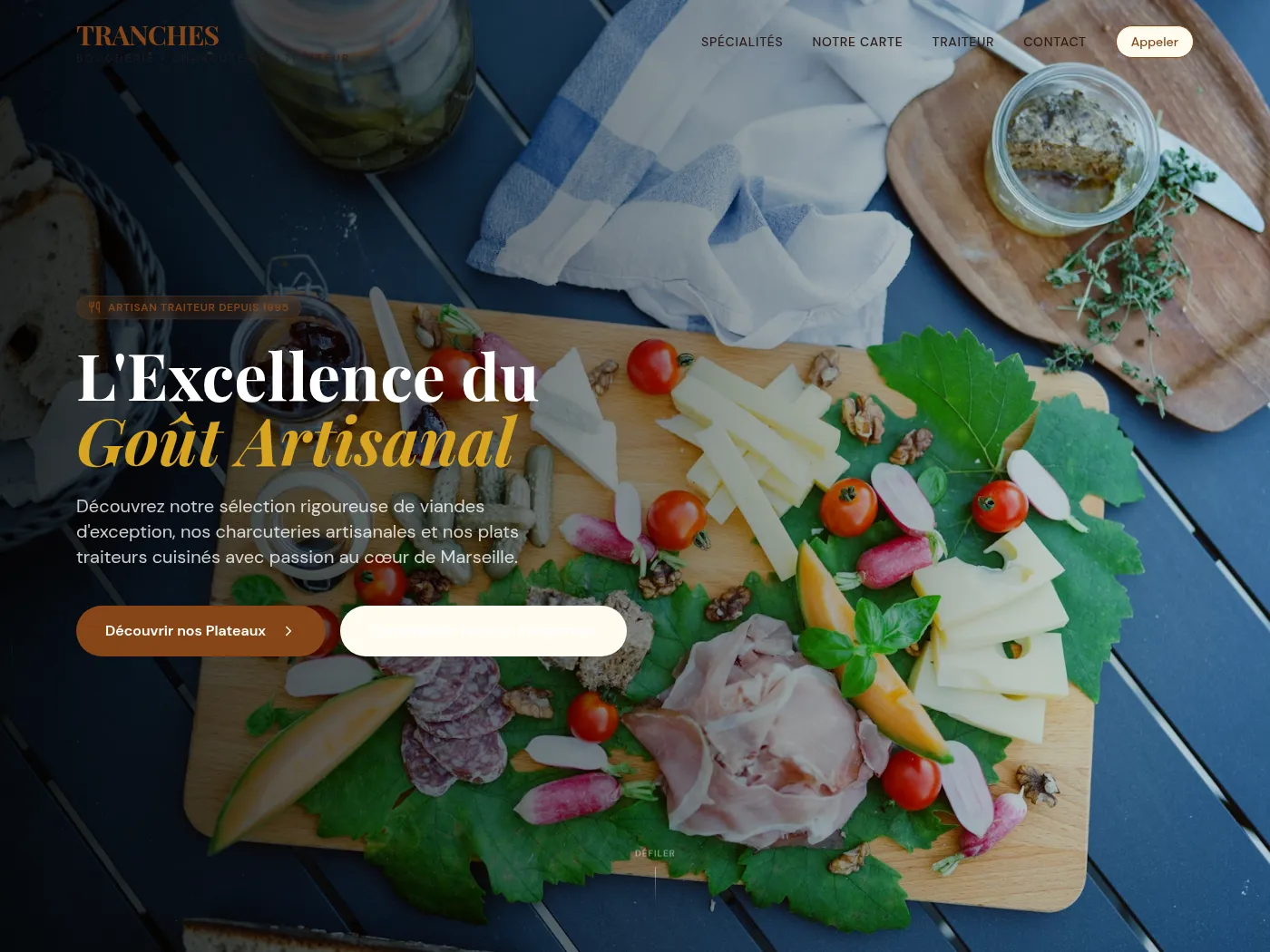Traiteur Gourmet Webpage