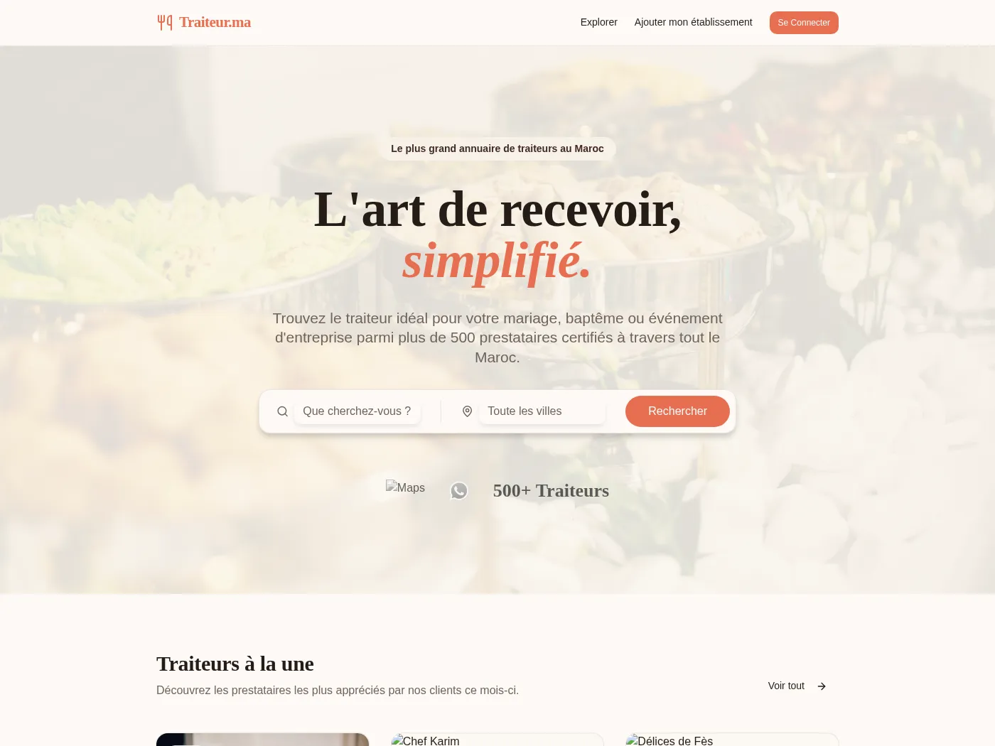 Traiteurs Maroc Hub