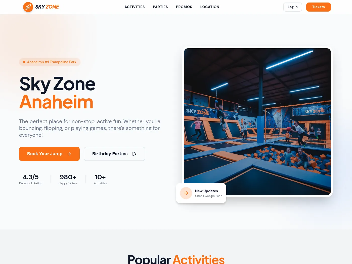 Sky Zone Trampoline Park Site