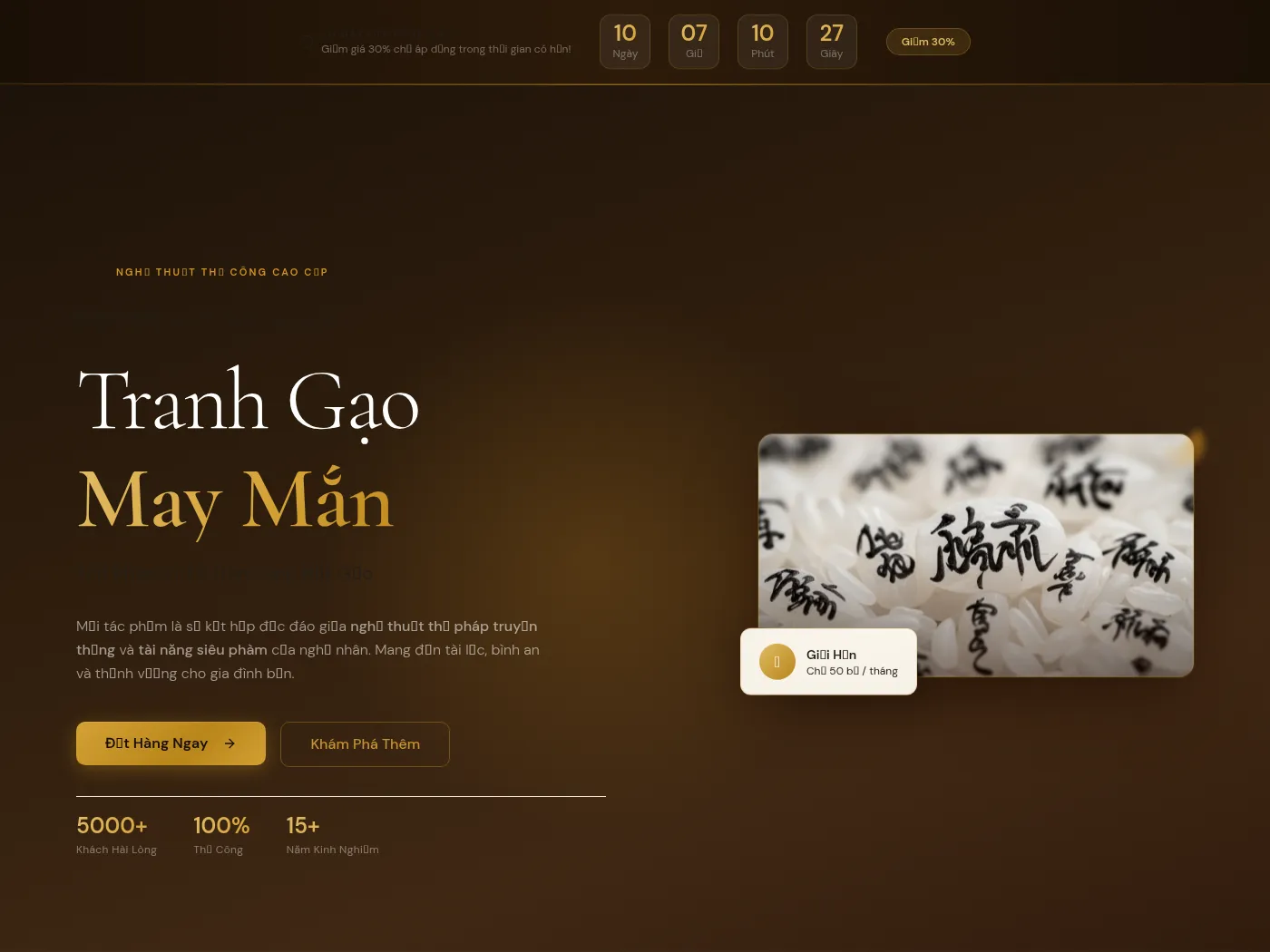 Tranh Gạo May Mắn