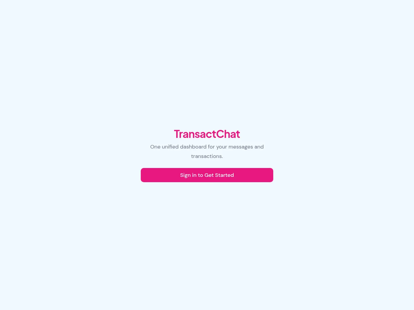 TransactChat Web App