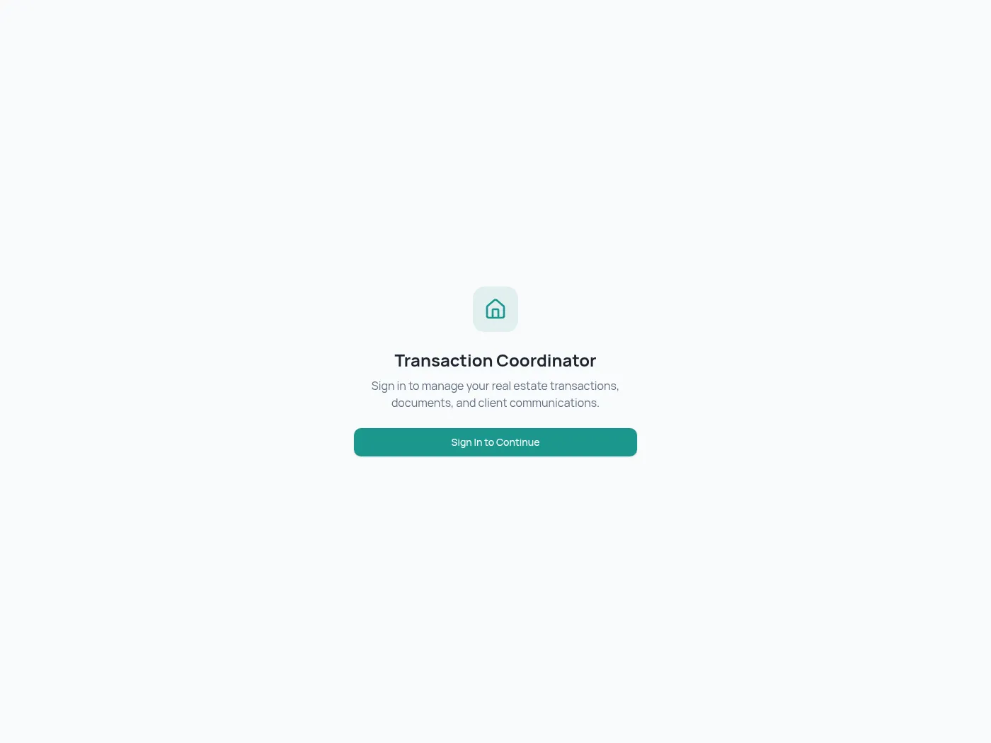 Transaction Coordinator Portal