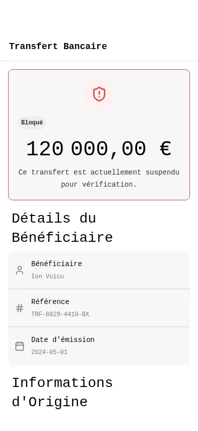 Transfert Bloqué Info