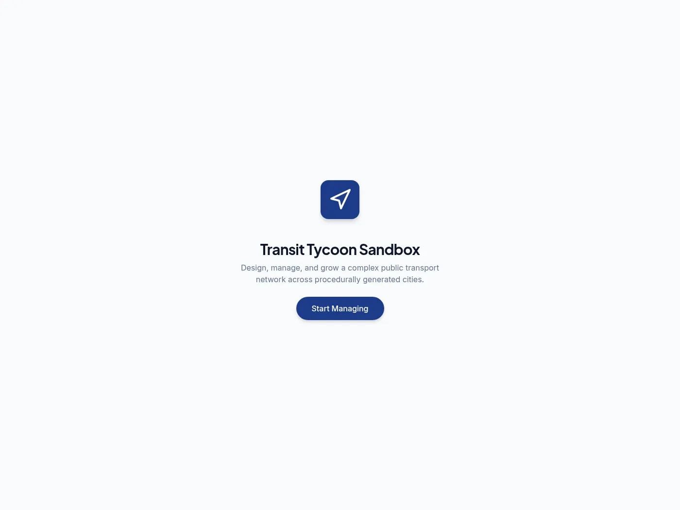 Transit Tycoon Sandbox