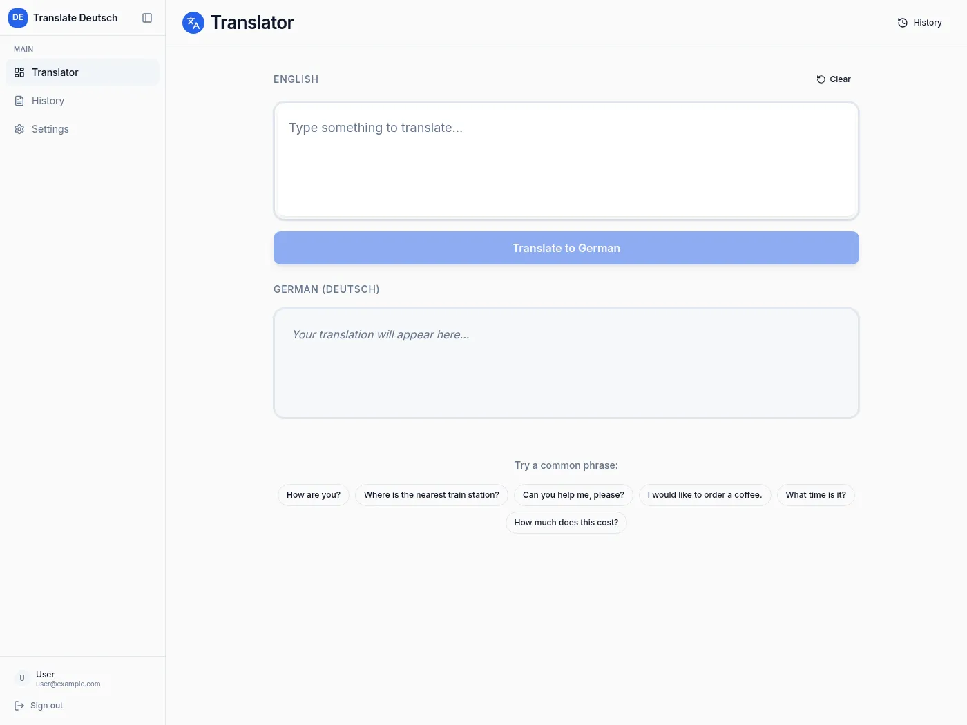Translate Yourself Deutsch