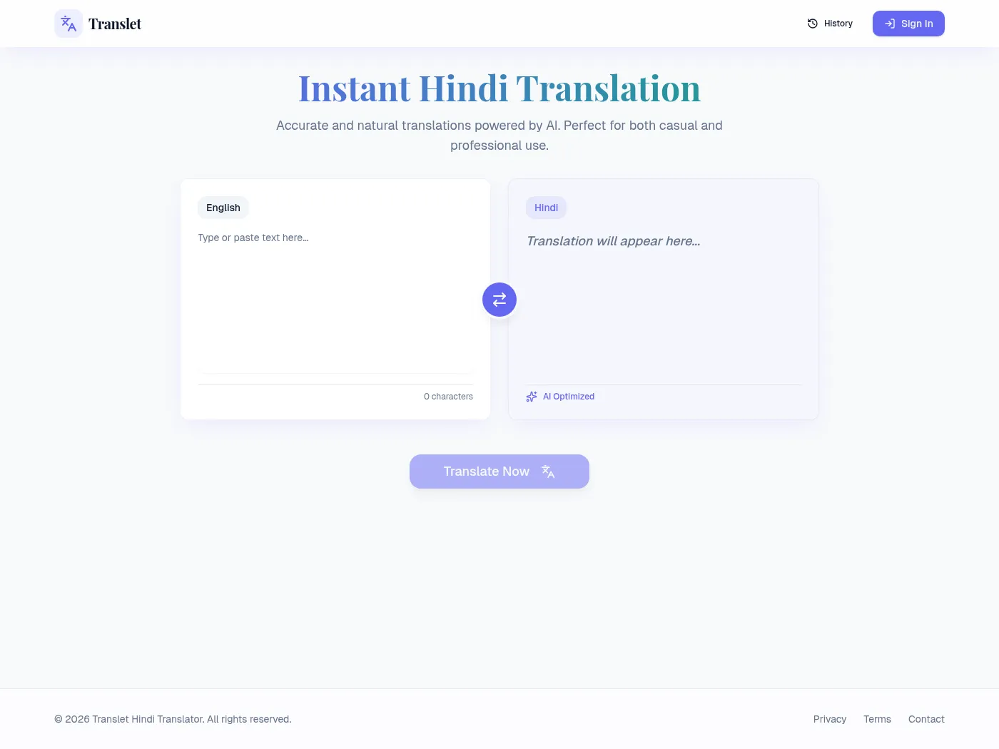 Translet Hindi Translator