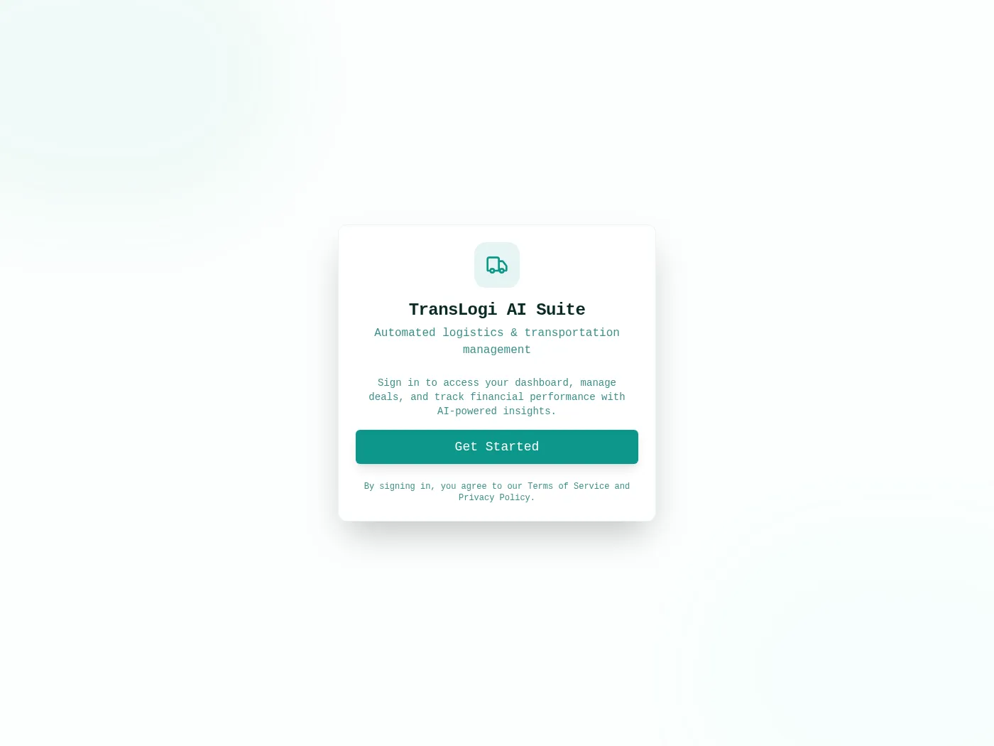 TransLogi AI Suite