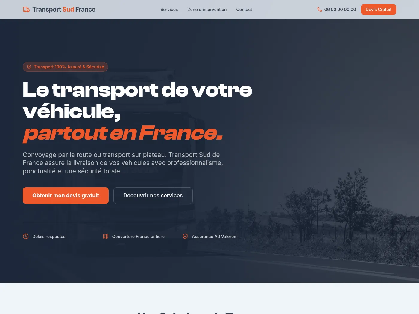 Transport Sud France Site