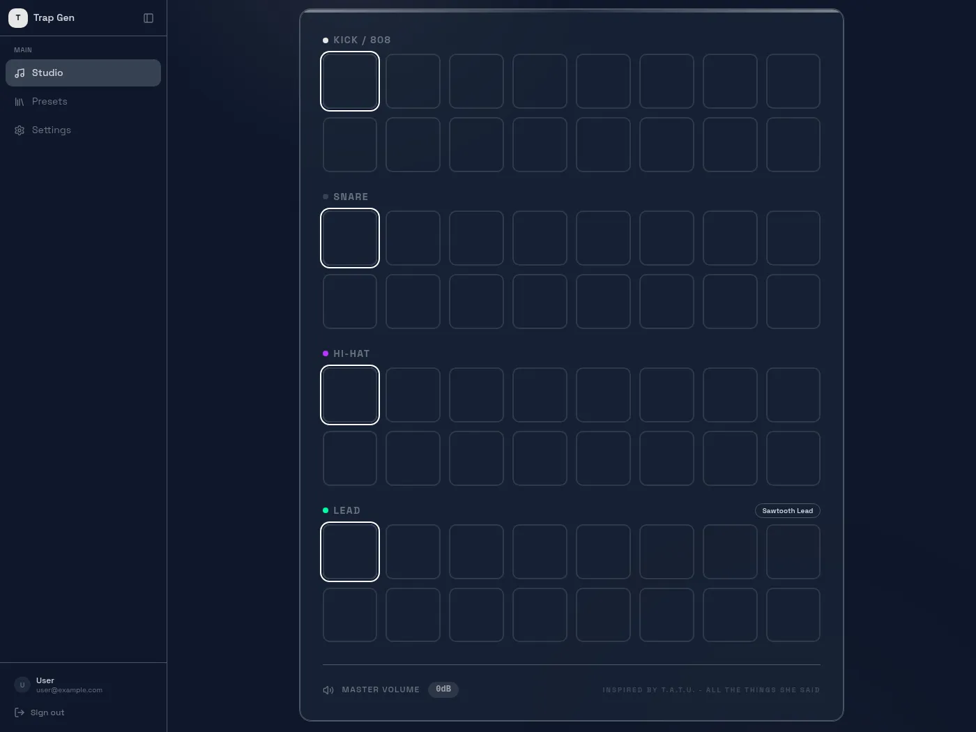 Trap Beat Generator