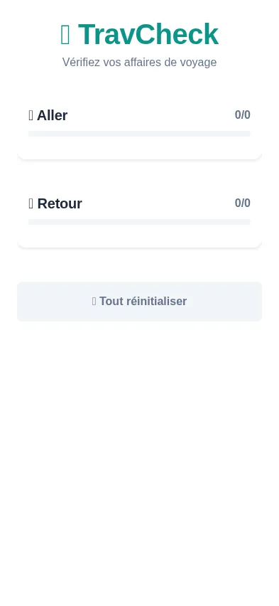 TravCheck List