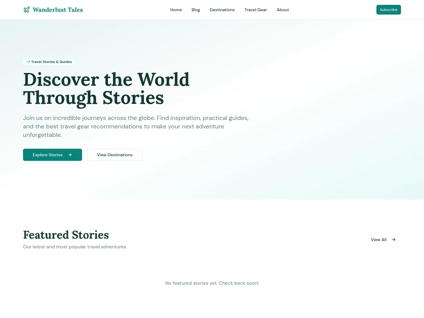 Travel Affiliate Blogsite