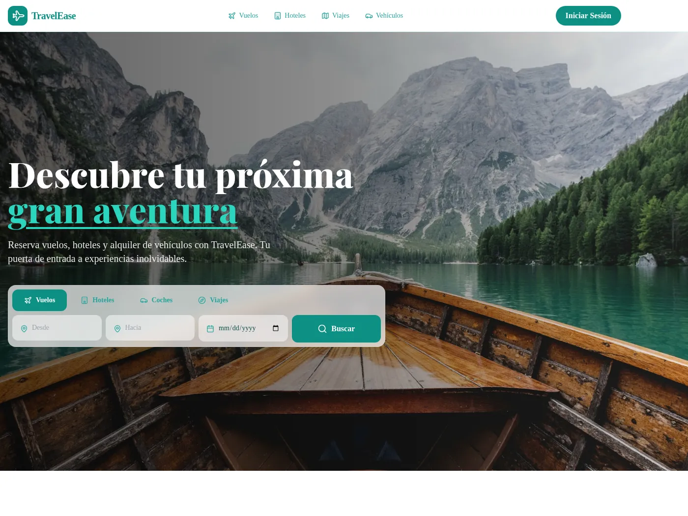 TravelEase Booking Portal