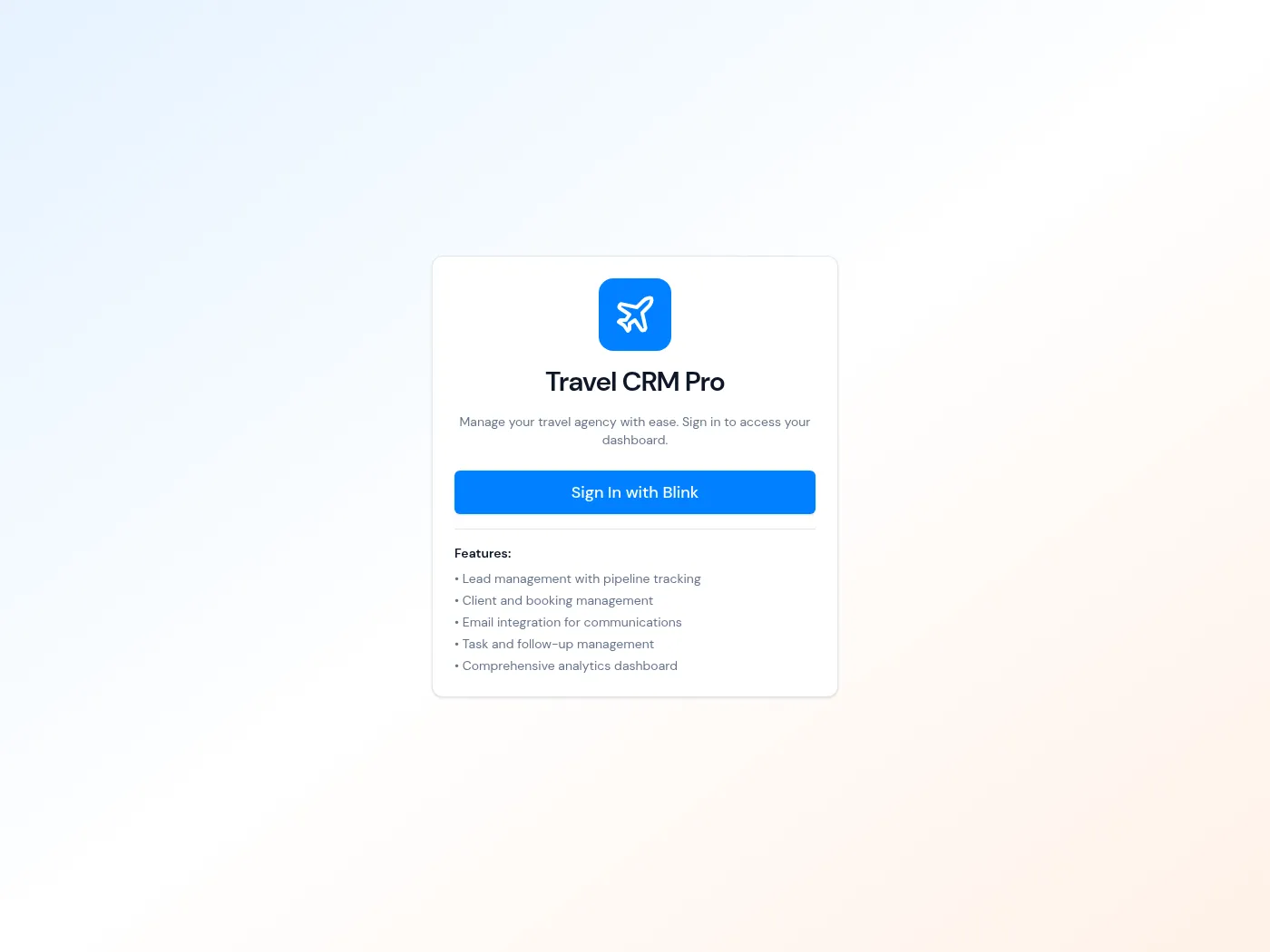 Travel CRM Pro