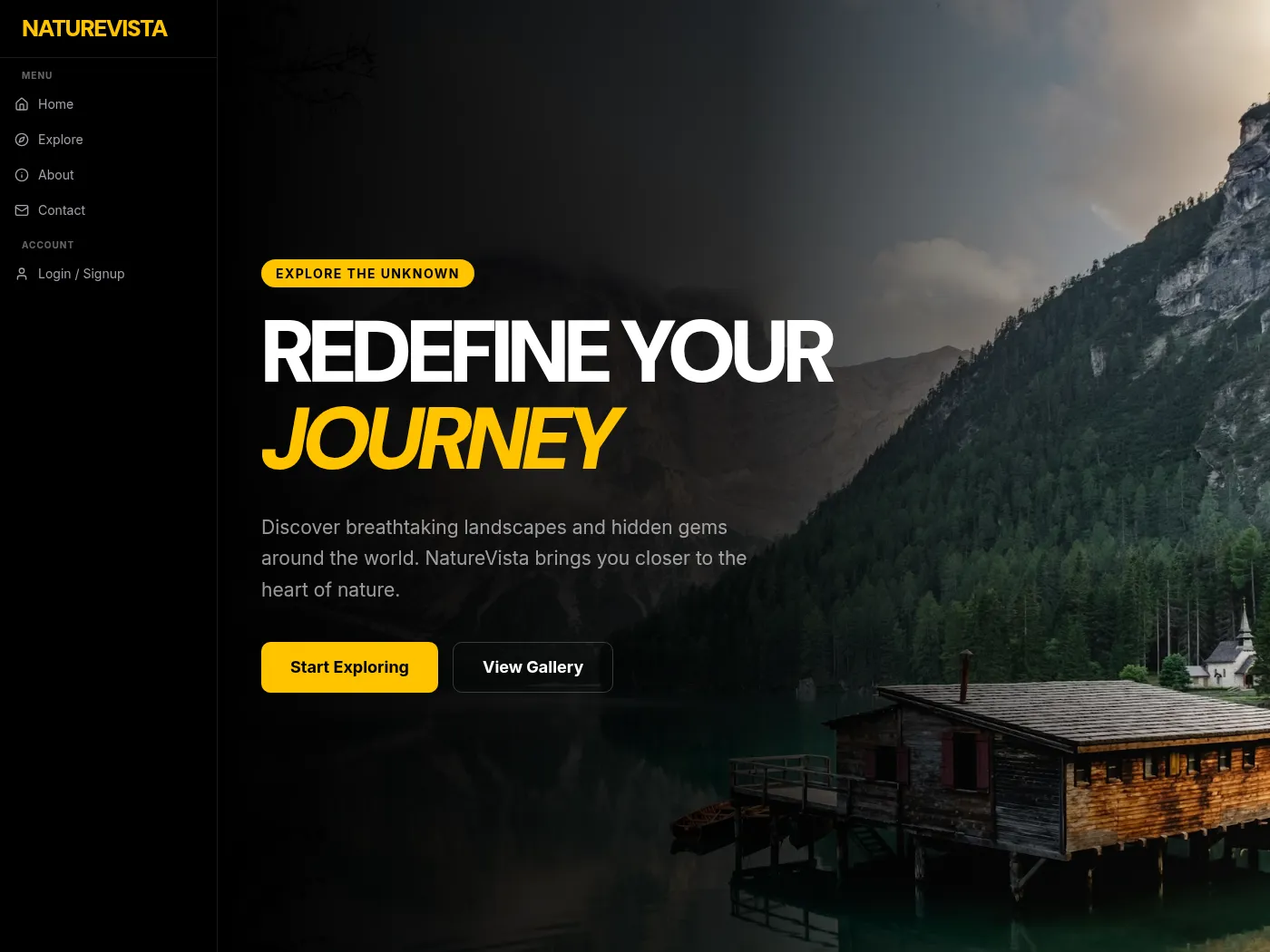 NatureVista Travel Site