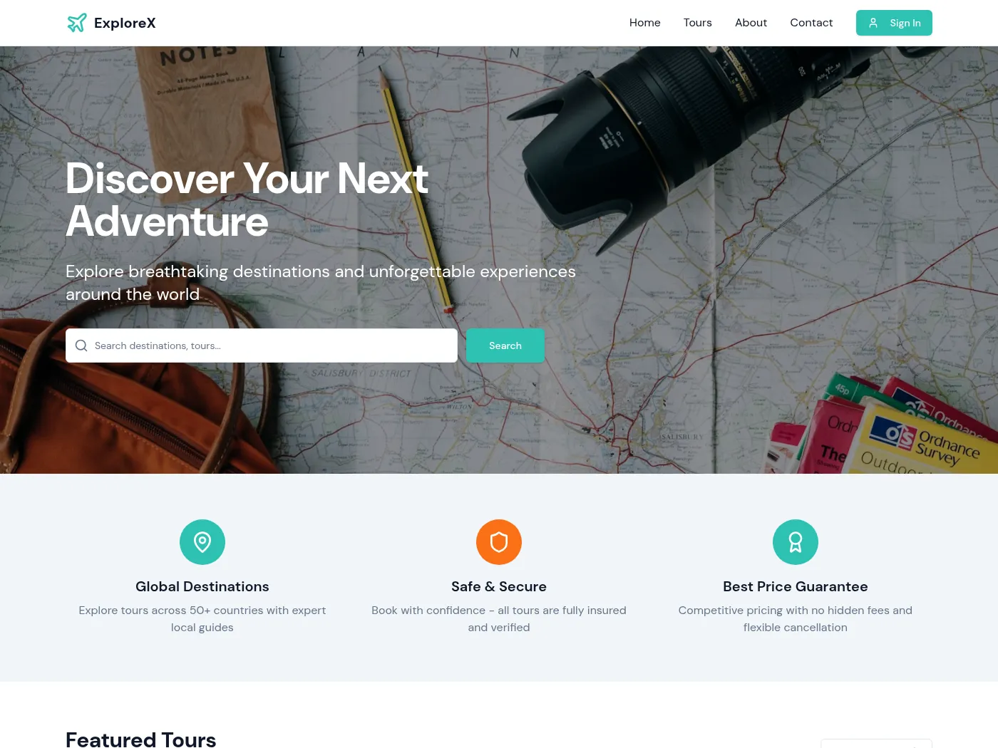 ExploreX Travel Portal